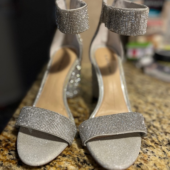 Gianni Bini | Shoes | Gianni Bini Silver Crystal Heels | Poshmark